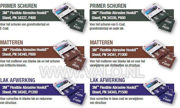3M Flexible abrasive hookit 3M 34337, 34339, 34340, 34341, 34342, 34343 ...