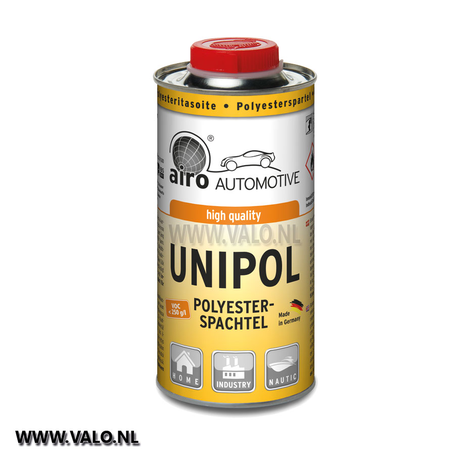 2K-universele polyester-plamuur Unipol Airo @ Valo Trading Ridderkerk