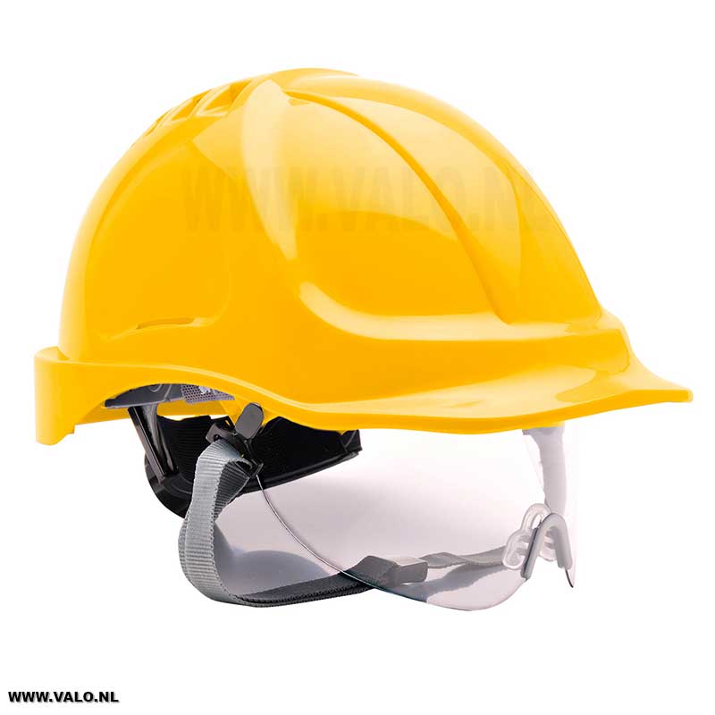 Veiligheidshelm met neerklapbaar vizier Portwest PW55 @- Valo Trading ...